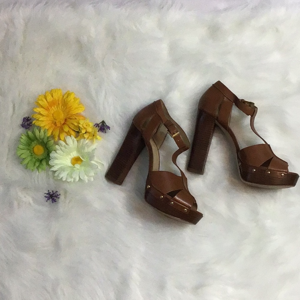 Michael Kors Beatrice Leather Platform Sandal - Gem